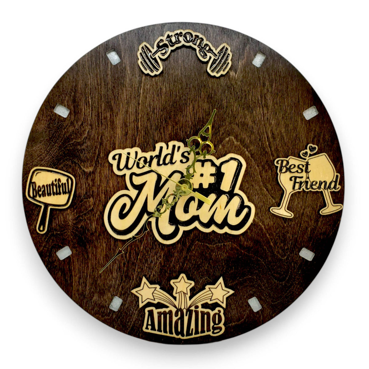 Custom Mom Wall Clock | Unique Mother's Day Gift | DogPound Creations