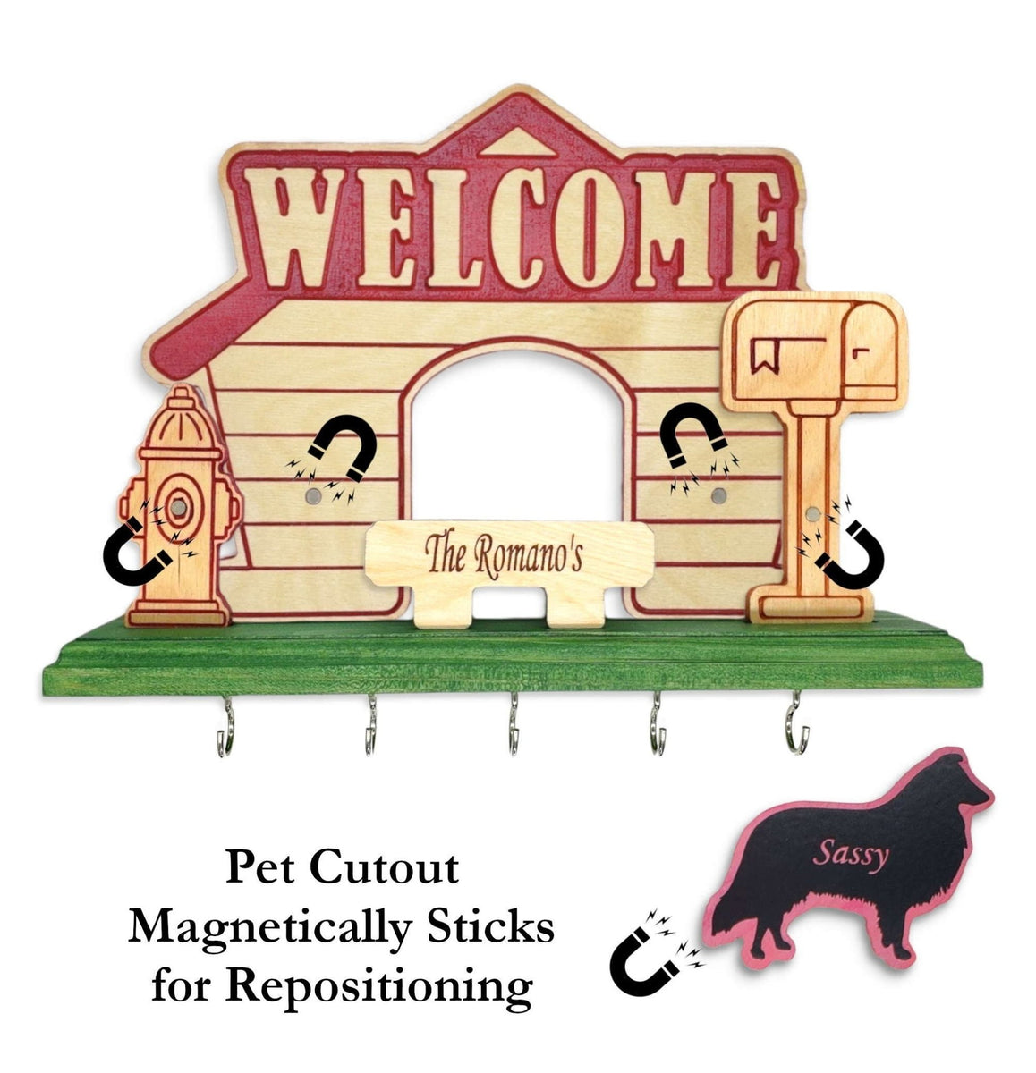 Samoyed • Schnauzer • Scotty • Shar Pei • Sheltie - Key / Leash Holder ...